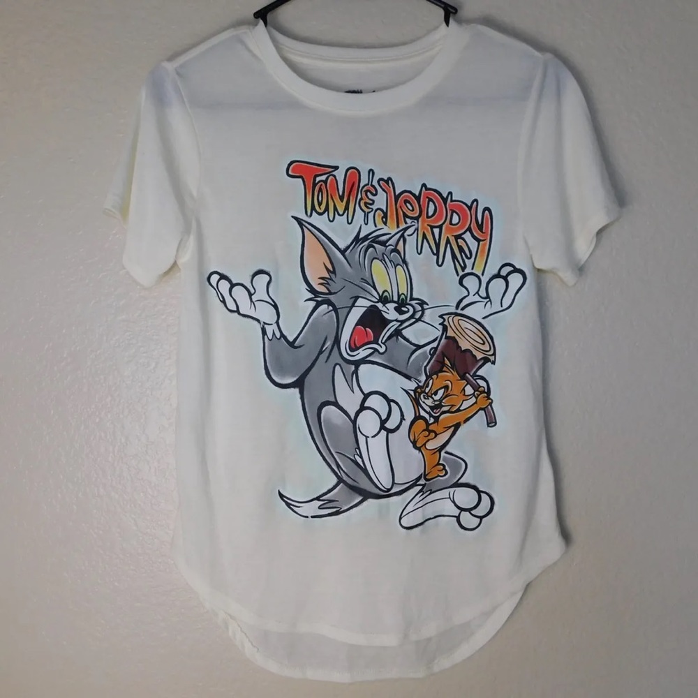Euc Tom & Jerry Cartoon Character Graphic Logo Short … - Gem
